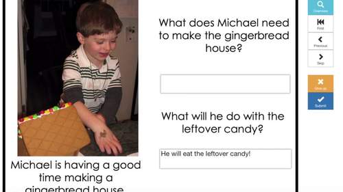 Christmas Inferencing with Real Pictures Boom Cards ™ by love2speak