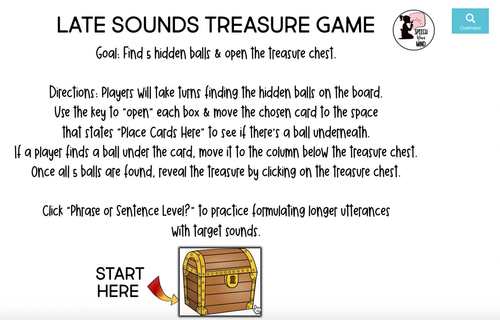 Late Sounds Articulation Boom Cards™ Treasure Game DISTANCE LEARNING sh ...