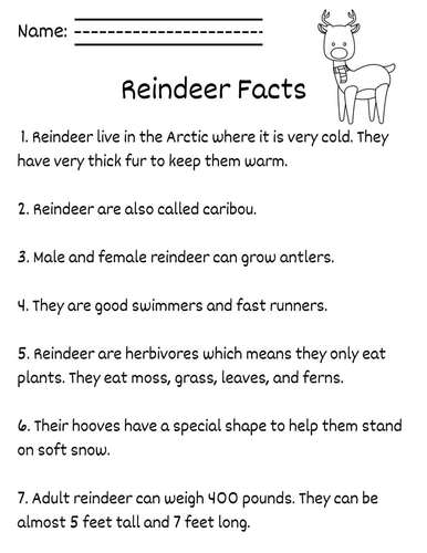Reindeer, Penguin, and Polar Bear Facts and Labeling Activities | TPT