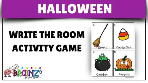 Halloween Write the Room | Interactive Language & Math Center Activity