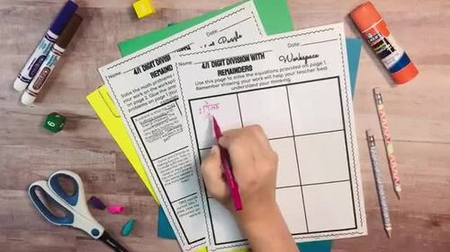 4 NBT 6 Division Interpreting Remainders Word Problems Math Puzzle