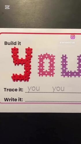 Hashtag blocks 100 Sight Words, build heart words - kindergarten ...