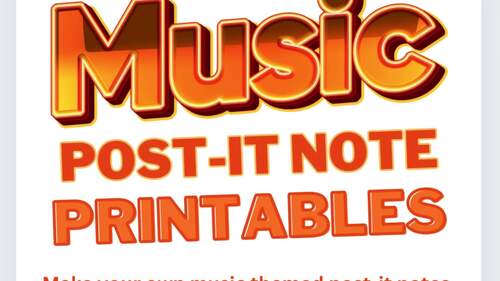Music Post-it Note Printables by Making Music with Chelle | TPT