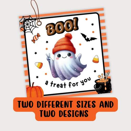 Halloween Gift Tags Ghost- Halloween Teacher Appreciation Boo Gift ...