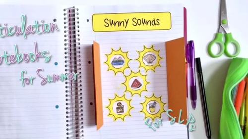 Summer Articulation Activities for Notebooks by Teaching Talking