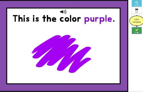 Identifying the Color Purple Using Boom Cards™ | Digital by Just Julie Shop