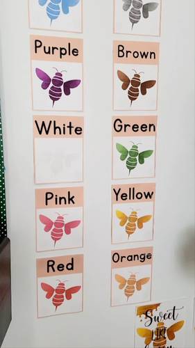 BOHO BEE | Color Word Posters - classroom decor by Lisa's Classroom