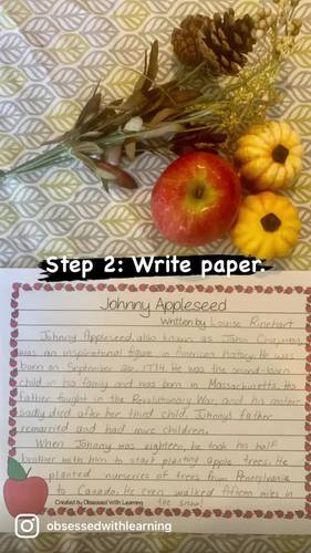 Johnny Appleseed Writing Activity | Graphic Organizer | Craftivity