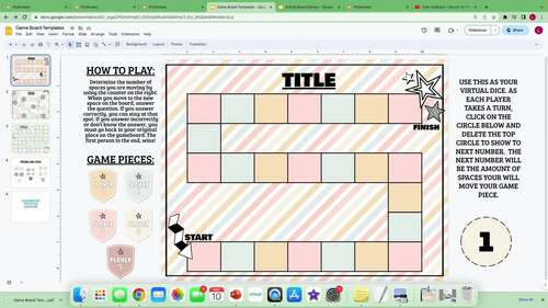 Game Board Activity Templates Create Your Own Digital and Printable