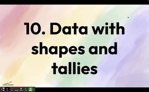 Week 10 of the K/1 Google Slides Routine: Data with Shapes and Tally Marks