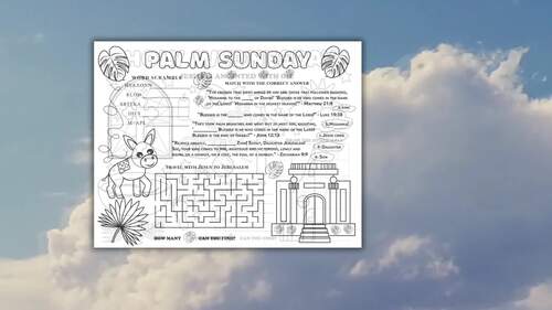Easter Holy Week Story Bible Advent Study Art Craft Printable Sunday School