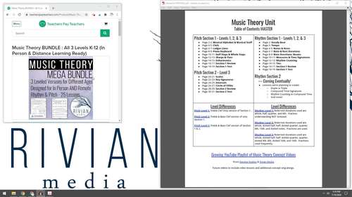 Music Theory Unit, Rhythm & Pitch: Level 2 (In Person & Distance ...