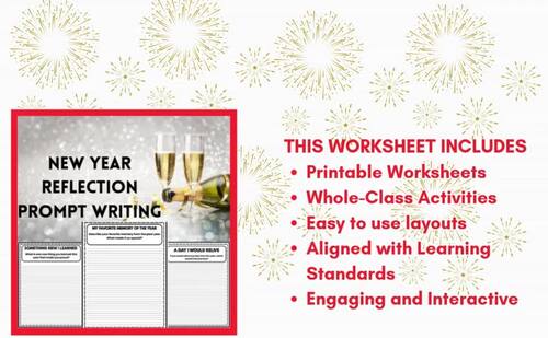 Mindful Beginnings: New Year Reflection Prompts Writing Grade 2-6