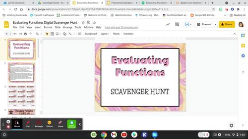 Evaluating Functions Printable AND Digital Scavenger Hunt | TpT