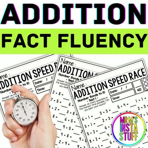 Addition Practice & Fact Fluency NO PREP by MrM'sInstaStuff | TPT