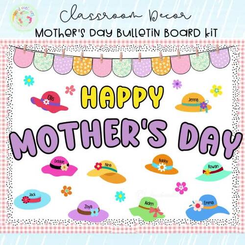 Mother's Day Craft Bulletin Board Ideas Door Decor May Classroom ...