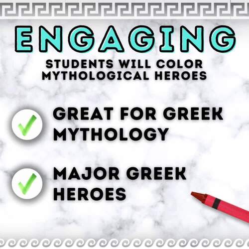 Greek Mythology Coloring Pages Myths Heroes Characters Ancient Greece ...