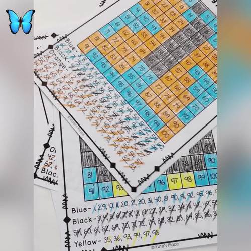 Mystery Picture 100s Chart Full Year Bundle by Kate's Place | TpT