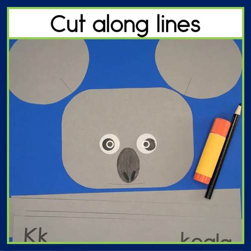 K is For Koala Hat Headband Craft Cut and Paste & Song Australian ...