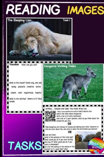 Reading Comprehension Activities Using Animal Images by Aussie Waves