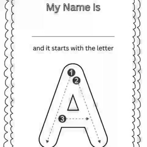 Name Writing Practice-Fine Motor Activity for Preschool-Letter Recognition
