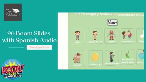 Spanish Reading Comprehension BOOM™ Cards Juan y los Frijoles Mágicos