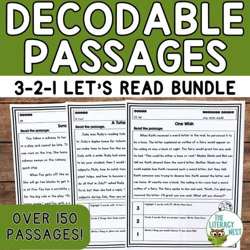 Orton-Gillingham Decodable Phonics Reading Passages Bundle | TPT