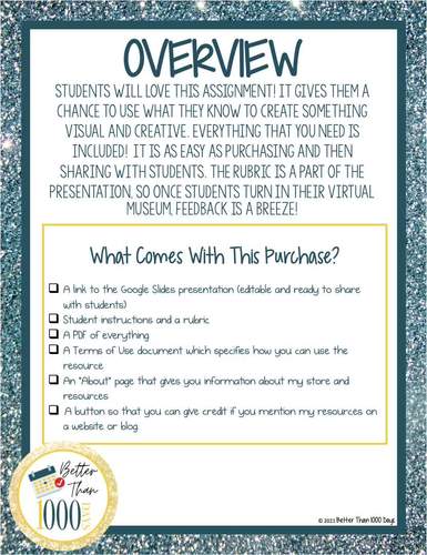 World History World War I Virtual Museum Assignment- A Creative Project!