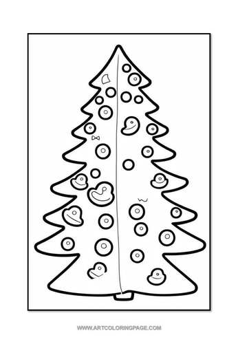 Gingerbread Christmas Tree Coloring Pages Vol. 1 – 100 Delightful ...