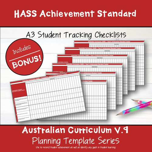 V9 Australian Curriculum HASS ACHIEVEMENT STANDARD CHECKLISTS Bundle ...