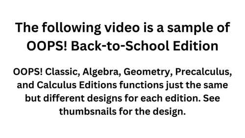 OOPS! GEOMETRY Taboo-like End-of-Year Review Game Activity for Geometry ...