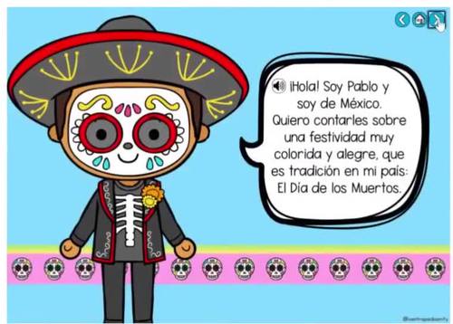 BOOM CARDS La Fiesta del Día de los Muertos. Ejercicio de Lectura ...