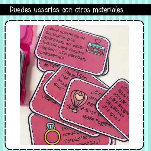 Tarjetas San Valentín: expresión oral y escrita by Go Profe | TPT