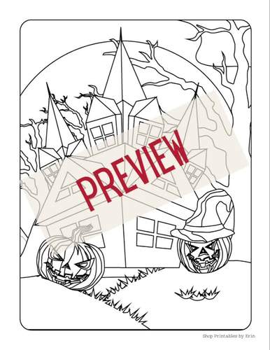 Halloween Coloring Pages for Elementary | October Activities & Crafts