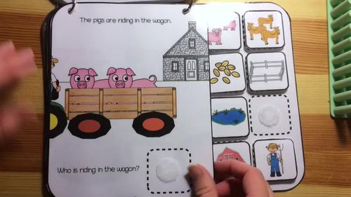 Wh- Questions on the Farm: Interactive Book + Boom Cards by Cat Says Meow