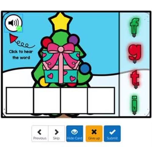 Boom Cards - Christmas Light Spelling by To Teach A Mockingbird | TPT