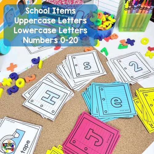 Preschool Speech Therapy School Themed Printable Activities & Visuals