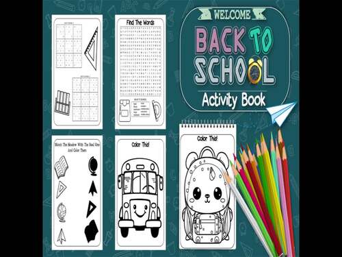 Back to School Activity Book for Kids | Beginning of the Year BUNDLE