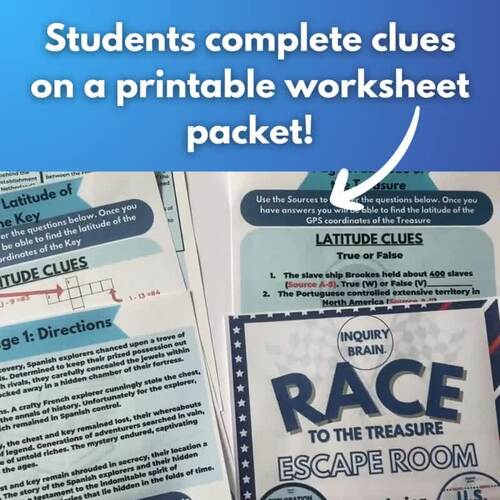 Age of Exploration Escape Room | Map Skills, GPS Coordinates, & Source ...