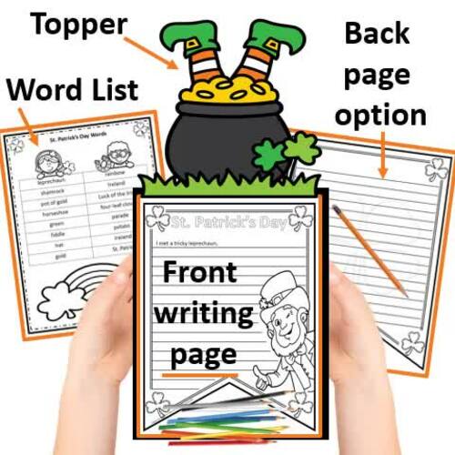 St. Patrick's Day Writing Activities Pennant Banner Craft by Paradise ...