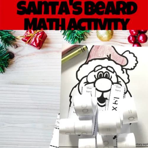 SANTA'S BEARD MATH | multiplying and dividing decimals | Christmas Activity