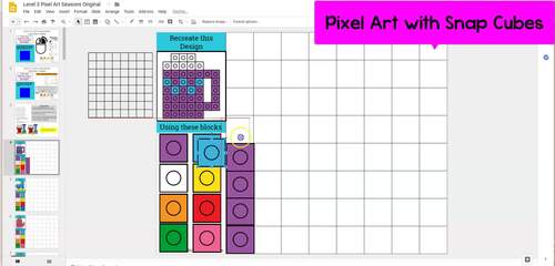 Digital Pixel Art STEM with 4 Levels of Challenges - 40 Seasonal Designs