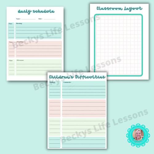 Classroom Planning Worksheets, Student Schedule, Assignment Tracker ...