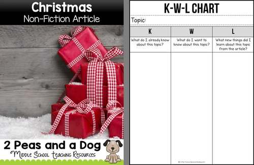 Christmas Non-Fiction Article by 2peasandadog | Teachers Pay Teachers