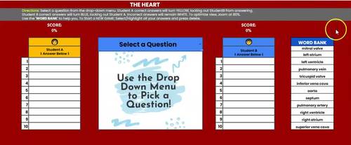 The Heart Two-Player Game by Abaco Education Zone | TPT