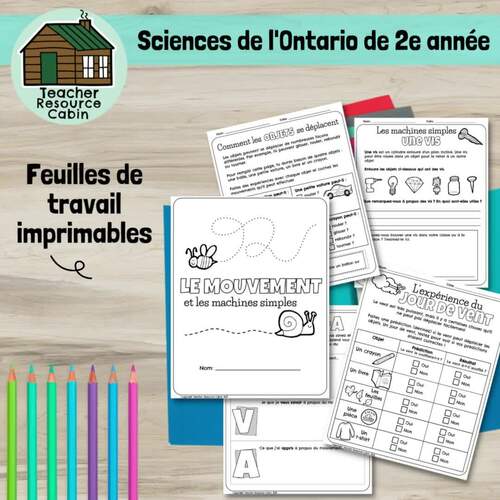 Grade 2 FRENCH Science Workbooks (NEW 2022 Ontario Curriculum) | TPT