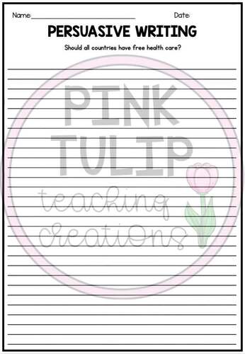 Persuasive Writing Prompts - Lightning Writing by Pink Tulip Teaching ...