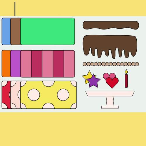 DIGI - Build a Cake (DIY Birthday Cake) - Movable Graphics Clipart