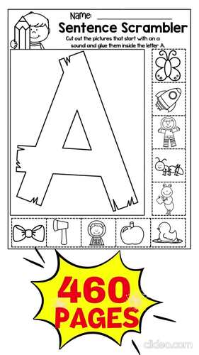 Back to School Kindergarten Reading Intervention Alphabet Letter Worksheets
