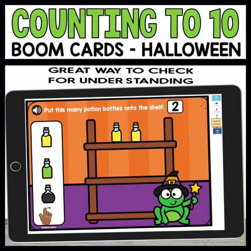 Counting Objects to 10 Halloween Math Activities | Halloween Boom Cards